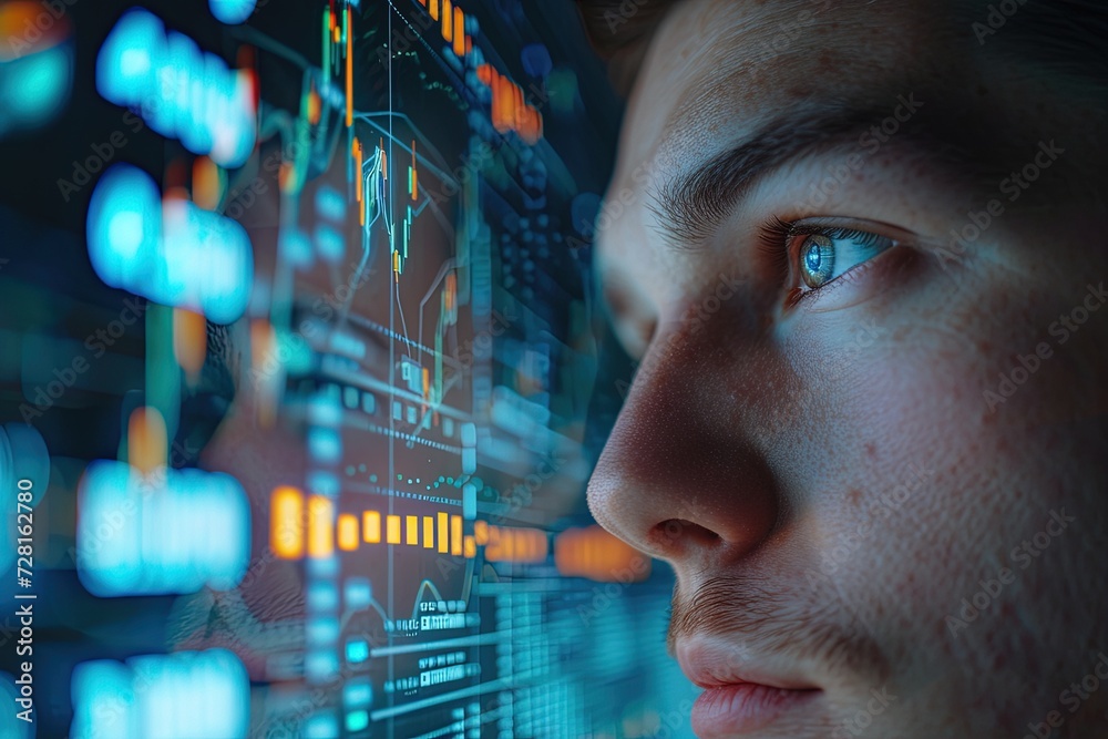 Data Analyst Examining Growth Chart,Strategic Data Analysis for Growth ...