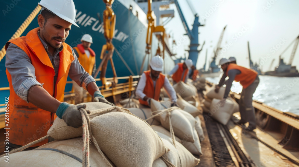 A group of diverse workers from different nationalities working ...