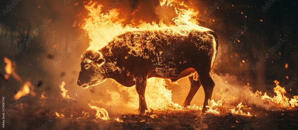 Burning Livestock: Brand, Stamp, Fire - A Visual of the Intense ...