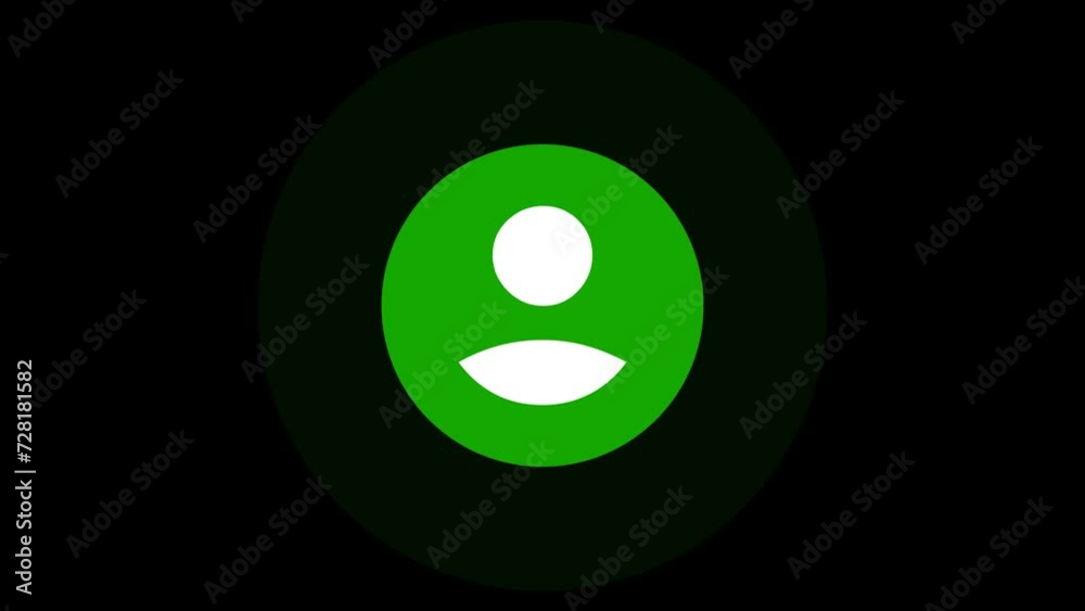 Green circle user online status Animation with transparent background ...