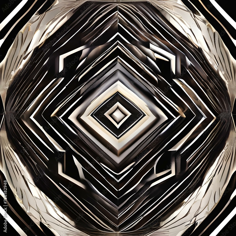 Dynamic lines and shapes converging into a central focal point with ...