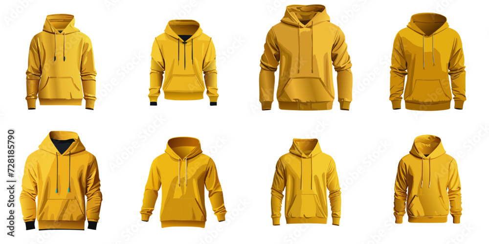 Vector illustration of multiple yellow jackets Stock Vector | Adobe Stock