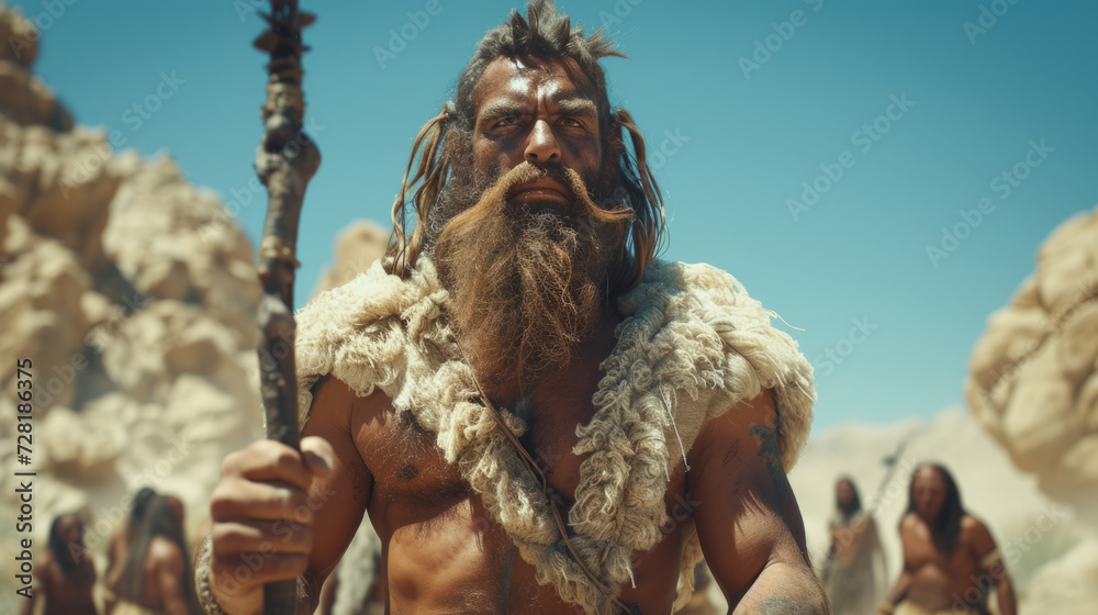 Neanderthal prehistoric caveman. Stock Illustration | Adobe Stock