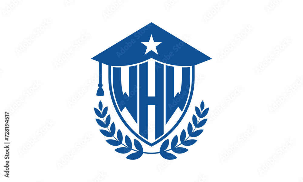 WHW three letter iconic academic logo design vector template. monogram ...