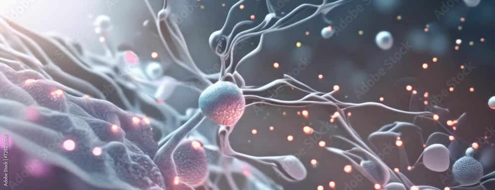 3D visualization of neurons with dendrites in a neural network ...