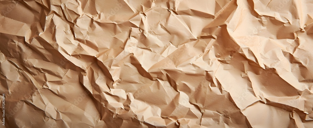 Crinkled brown paper texture, copy space for text. background, mockup ...