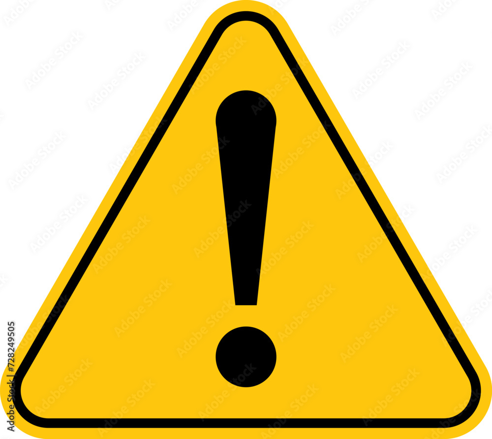 Yellow Warning Dangerous sign set. Poison, toxic, biohazard caution ...