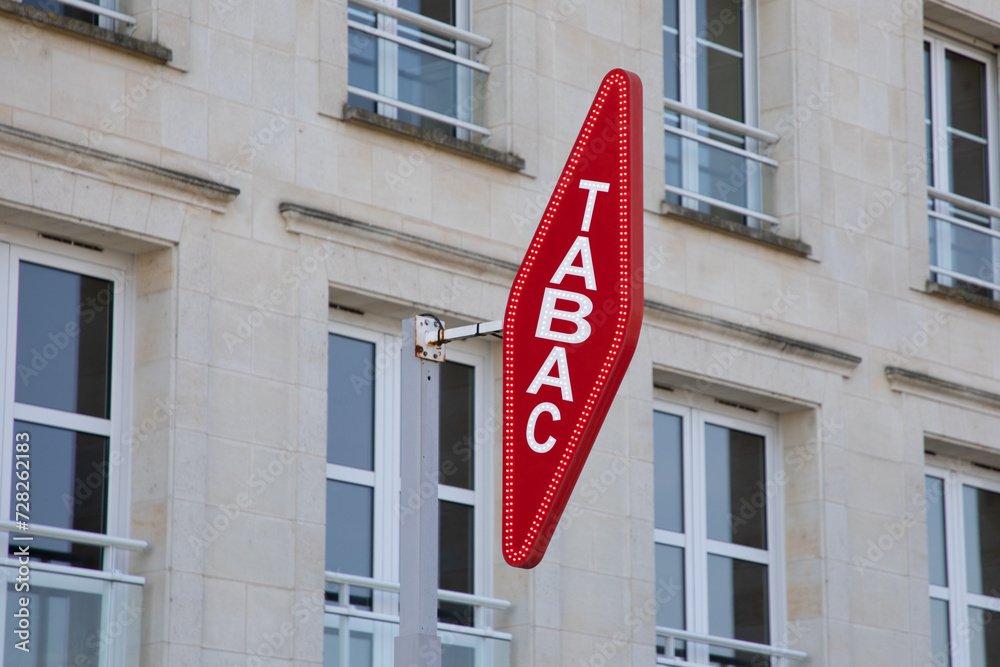 Tabac carrot French label shop tobacco sign brand with french white ...