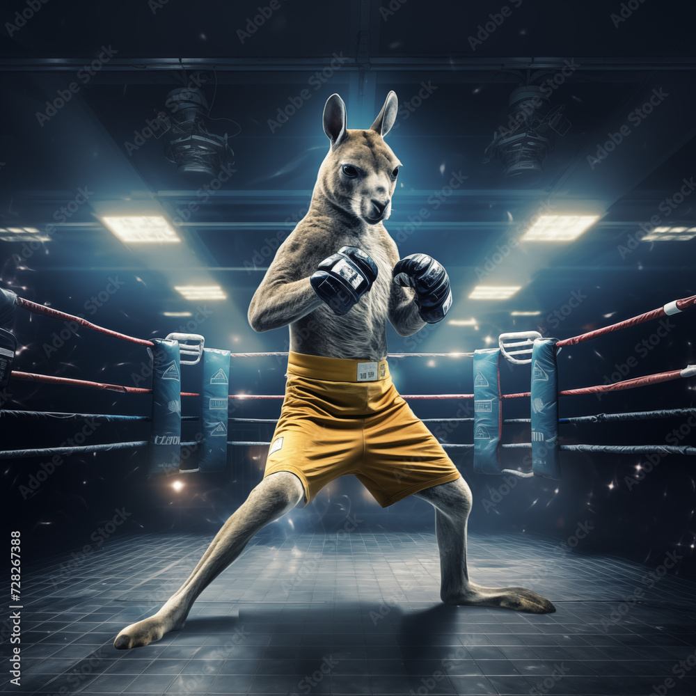 Kangaroo boxing Kangaroo thai boxing Kangaroo big Kangaroo AI Art ...