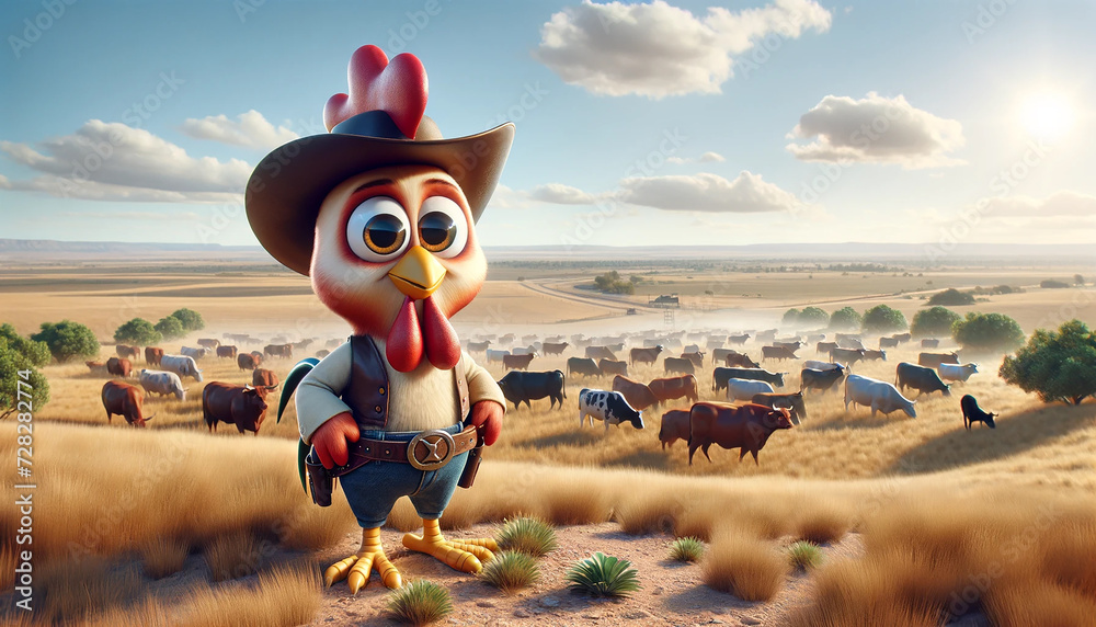 The Watchful Rooster on the Ranch: An Animal Rancher in the Wild West ...
