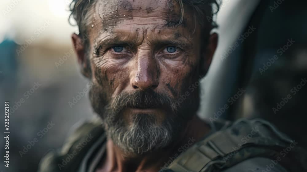 A former soldier in his midforties carries the scars of conflict in the ...