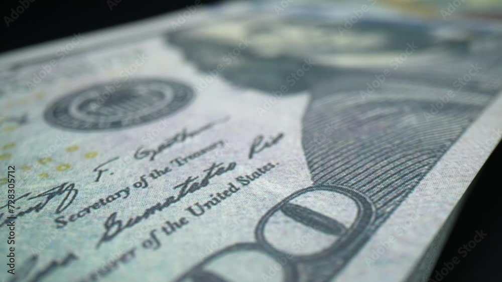 Vidéo Stock Explore the world of American currency with a 360 degree ...