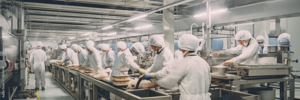 Collaborative Efforts in a Modern Food Factory Workers Ensuring ...