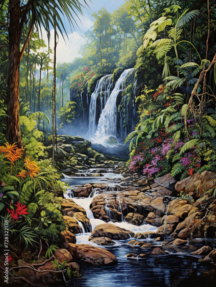 Rainforest Waterfall Scenes: Breathtaking Coastal Rainforest Cascades ...