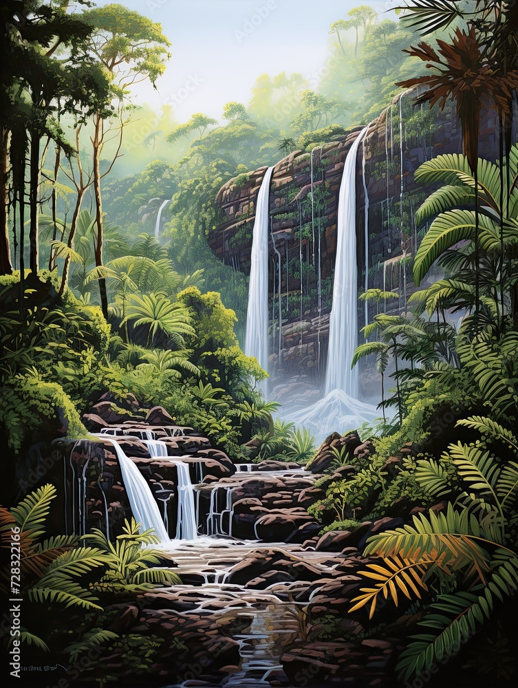 Rainforest Waterfall Scenes: A Breathtaking Contrast of Arid and Wet ...