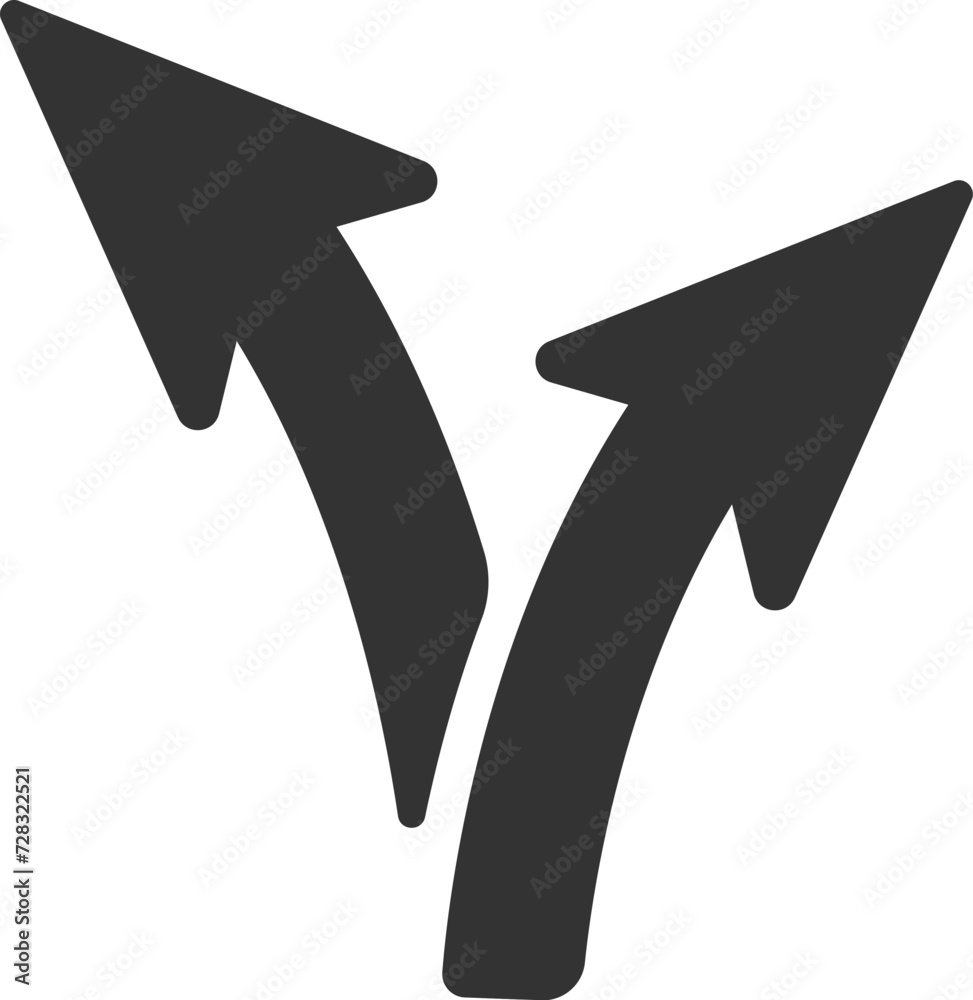 Two way arrows. Direction, path, left and right symbol. Editable vector ...