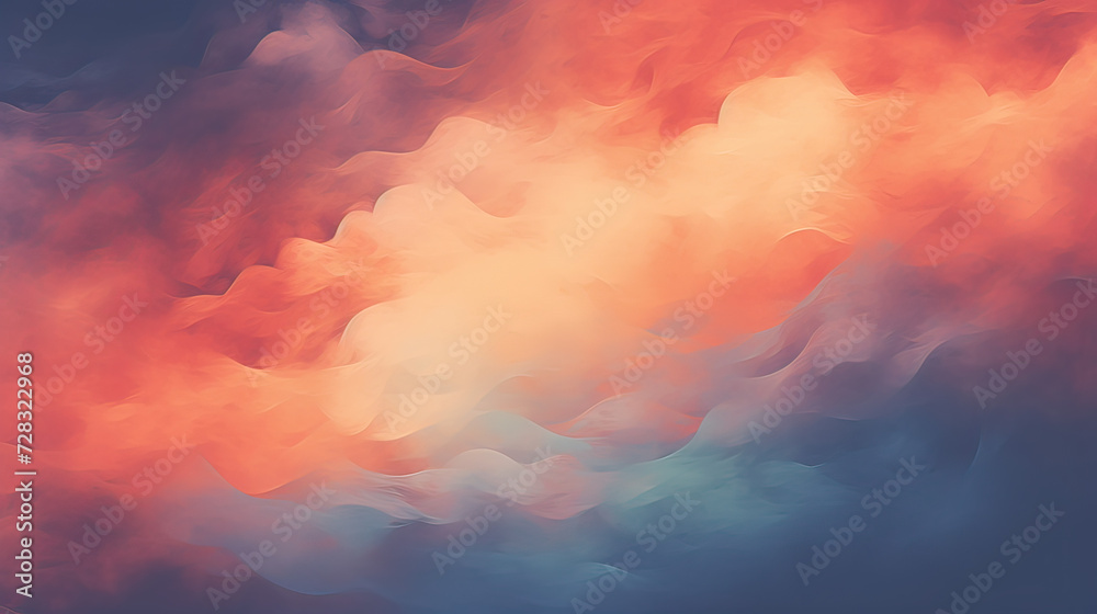 Artistic Side Of Sunsets With Abstract Captivating Hues And Patterns Creating A Unique And