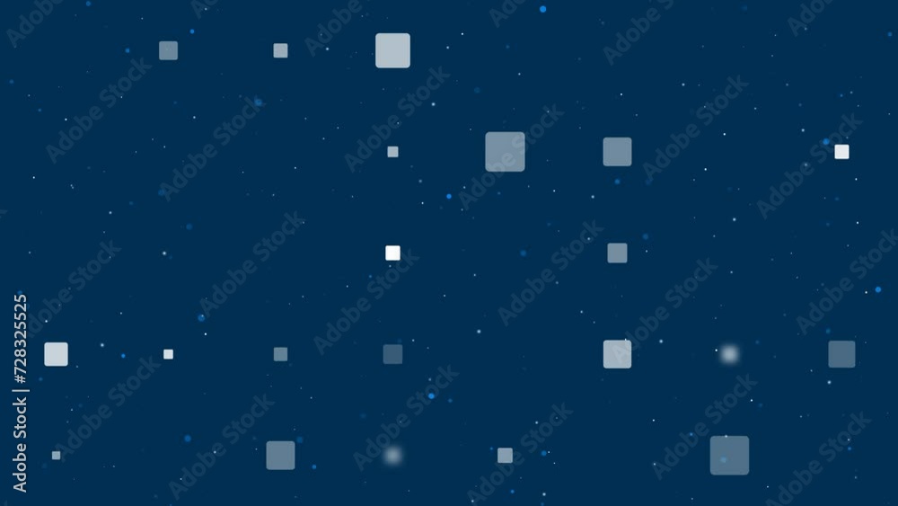 Template animation of evenly spaced rounded square symbols of different ...