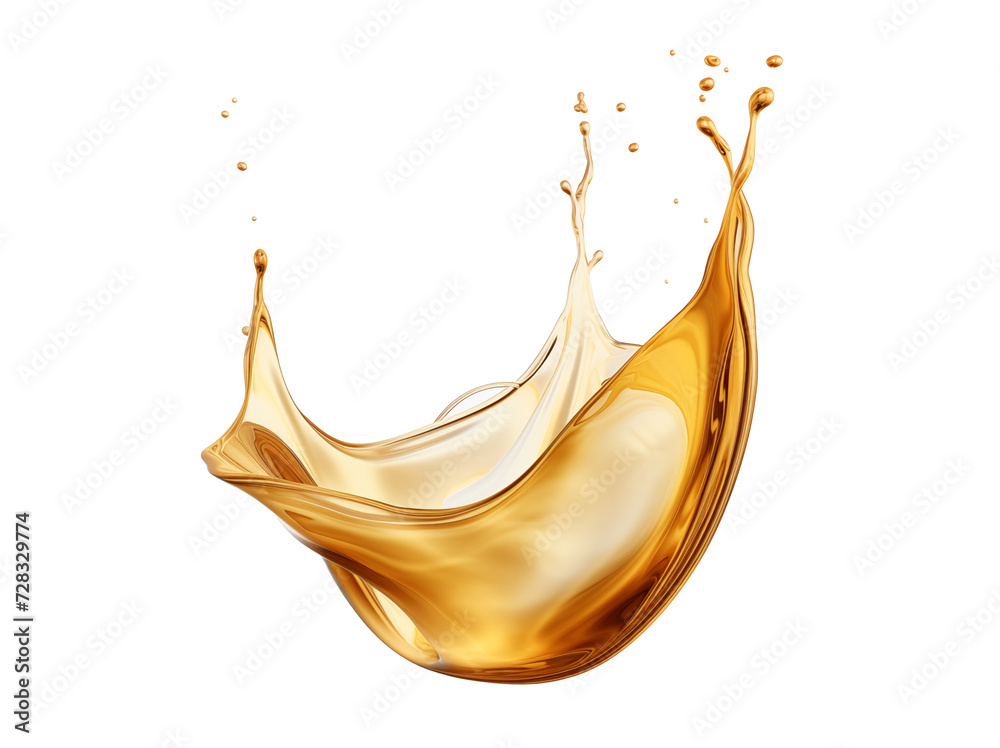 beautiful golden texture oil splash on transparent background Stock ...