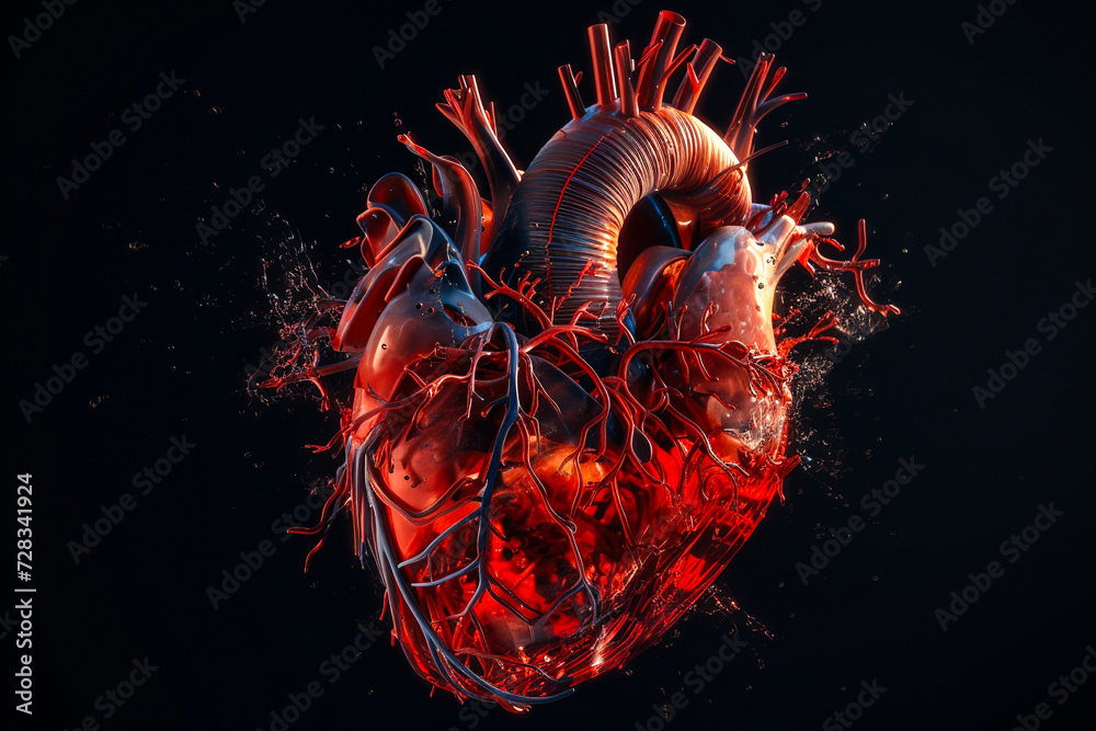Human organ model, 3D model, human organ anatomy, decomposition diagram ...