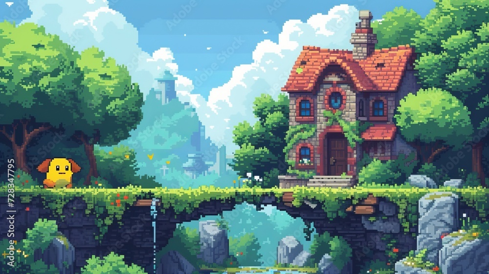 Poster Mini Pixel Art: Vibrant Pixelated Creations – Tableau | Europosters