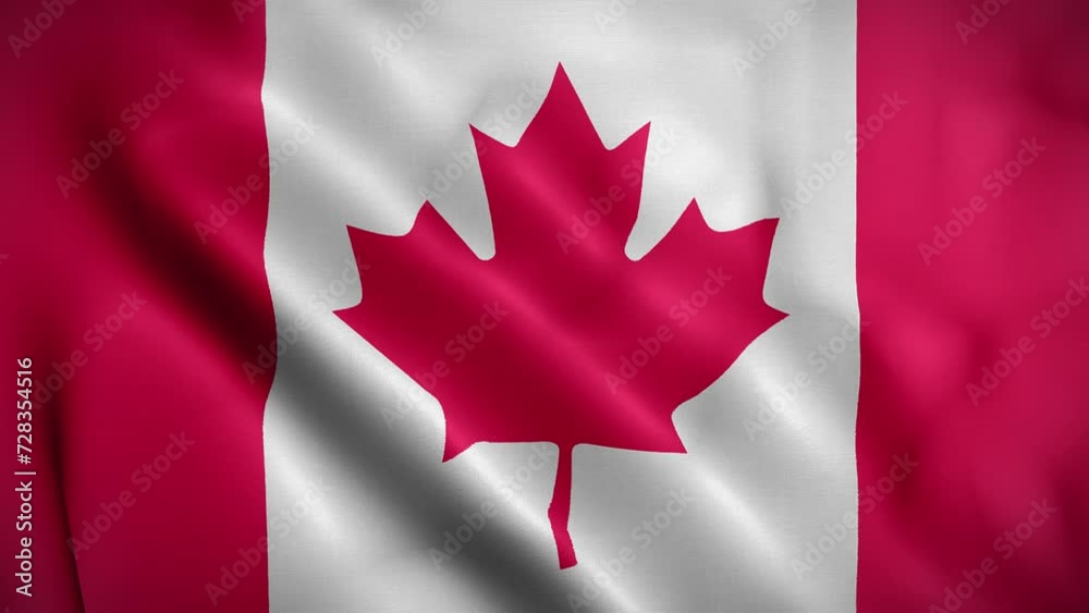 Canada waving flag, Flag of Canada Animation, Canadian Flag Closeup, 4k ...