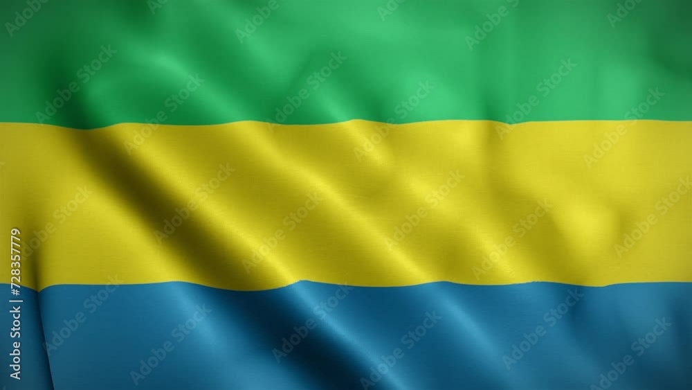 Gabon waving flag, Flag of Gabon Animation, Gabonese Flag Closeup, 4k ...
