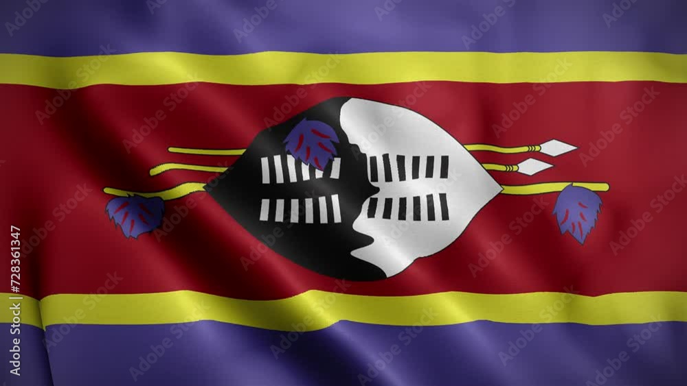 Eswatini waving flag, Flag of Eswatini Animation, Eswatini Flag Closeup ...