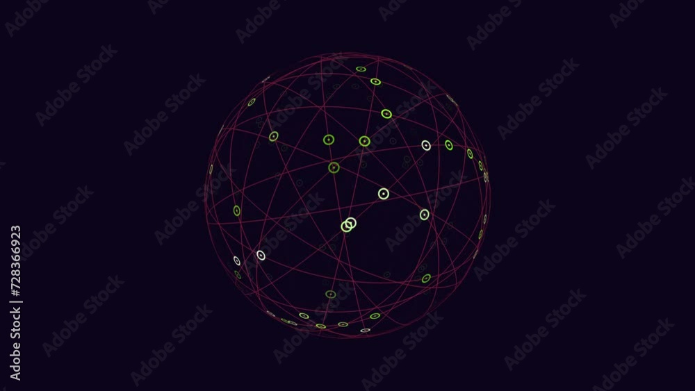 Diagram depicting a complex, interconnected network of nodes (circles ...