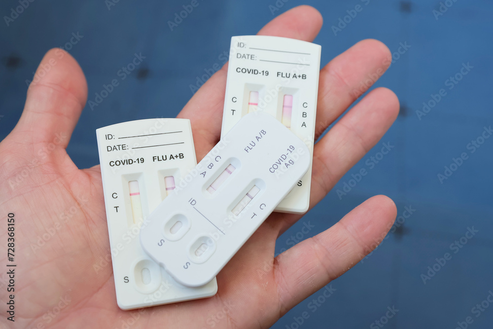 A combo antigen test is use for a proper diagnosis for covid-19 and A/B ...