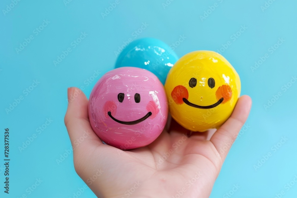 Happy Smiley Emoji manipulate Emoticon, colored Symbol representation ...