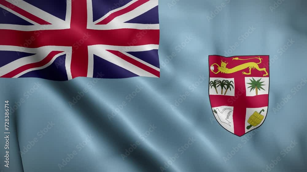 Fiji waving flag, Flag of Fiji Animation, Fijian Flag Closeup, 4k Fijian Flag Waving Animation ...