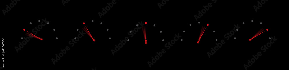 speedometer on black background. half circle indicator symbol Stock ...