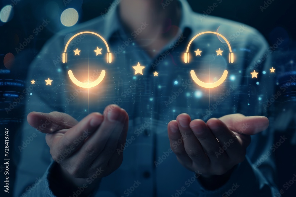 Smiling Emoji grinning Smiley, Vector Design service delivery. Star ...