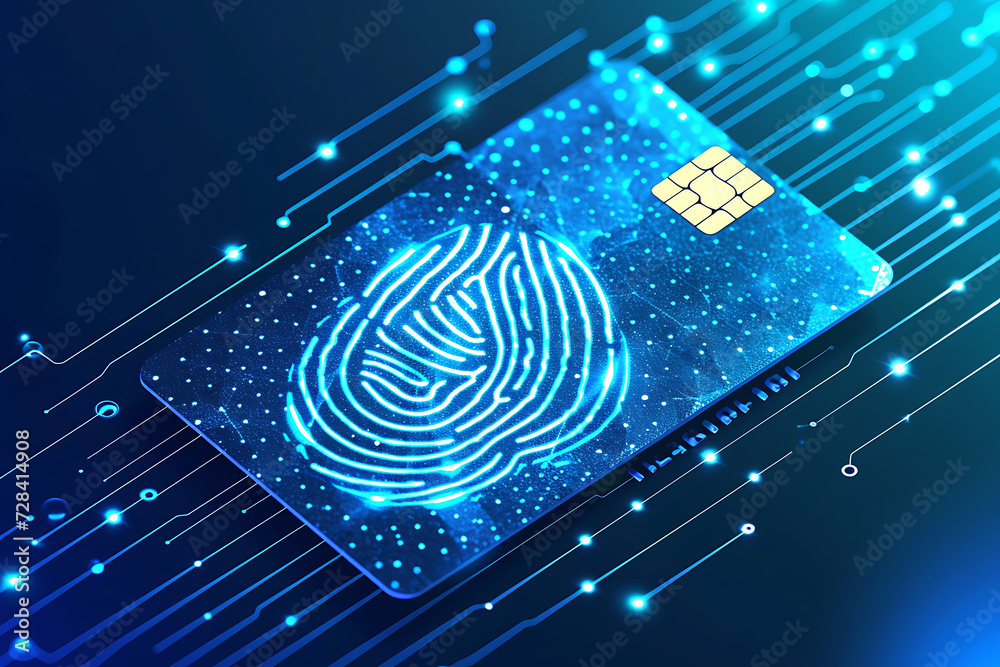 Biometric Fingerprint Security Credit Card. A credit card featuring a ...