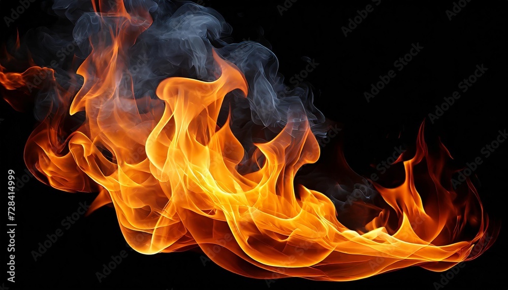 realistic fire flame transparent background fire flame png Stock Photo ...