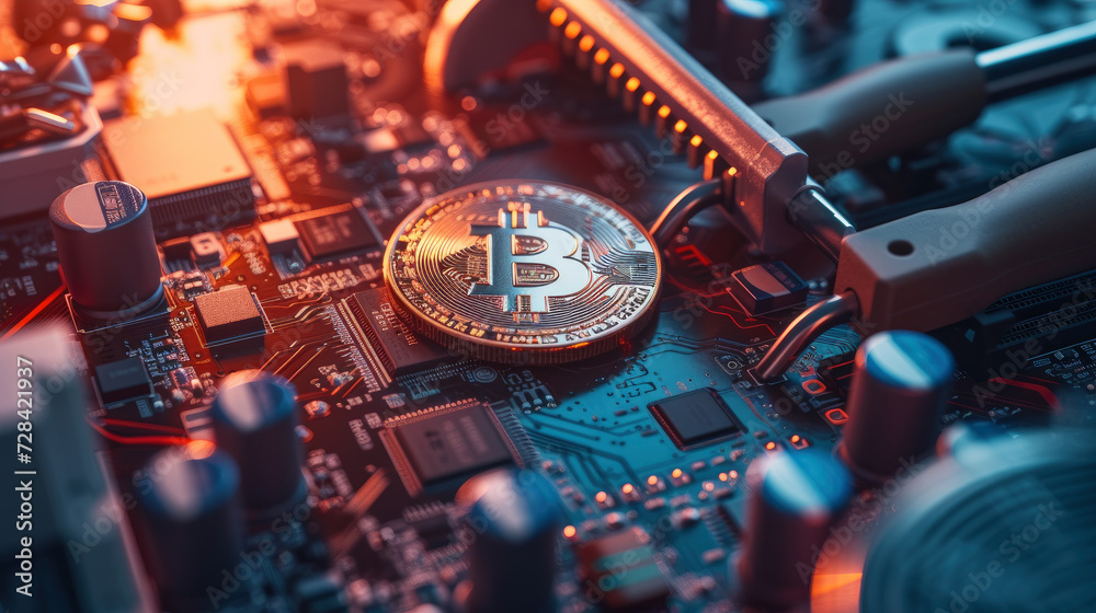 Dive into the world of crypto mining through an innovative image that ...