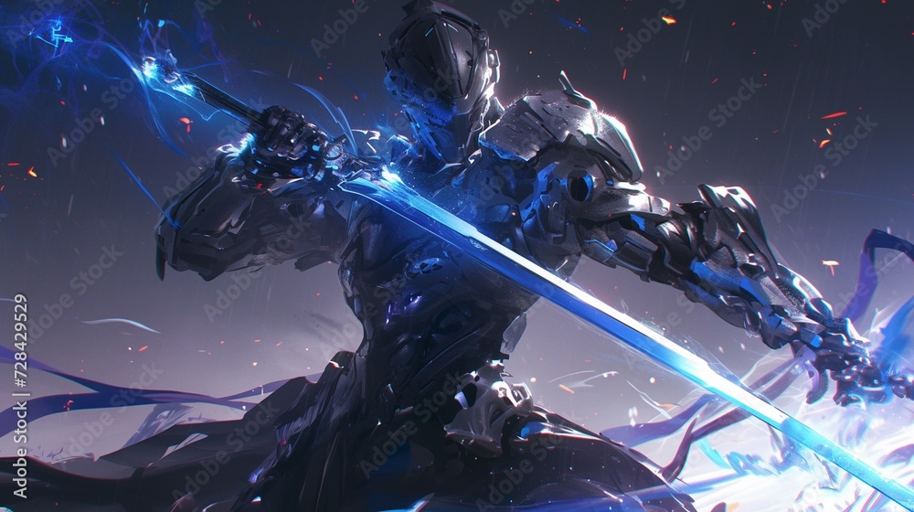 Azure Knight: Unleashing Energy in Epic Sword Fights as a Game ...