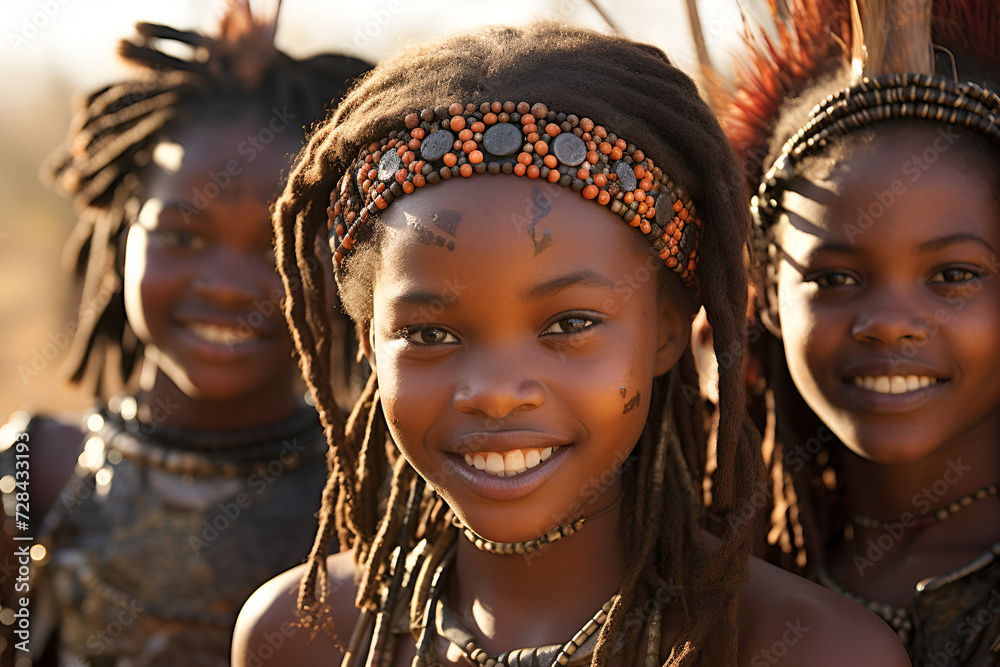 traditional colorful clothing showing traditional Maasai village travel ...