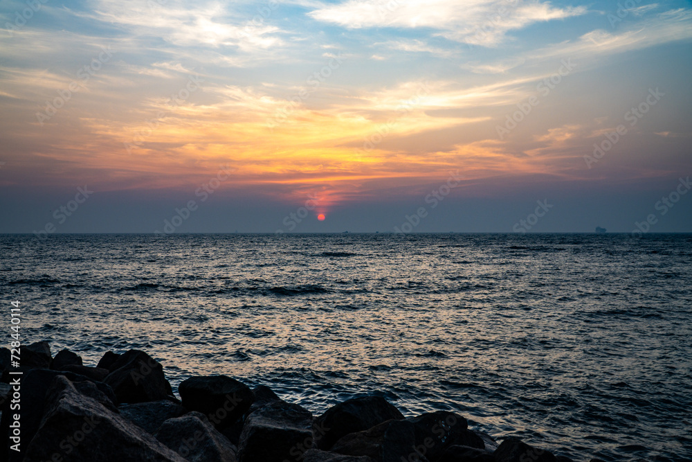 Fort kochi the Sunset of Arabian sea. the Kerala's most beautiful ...