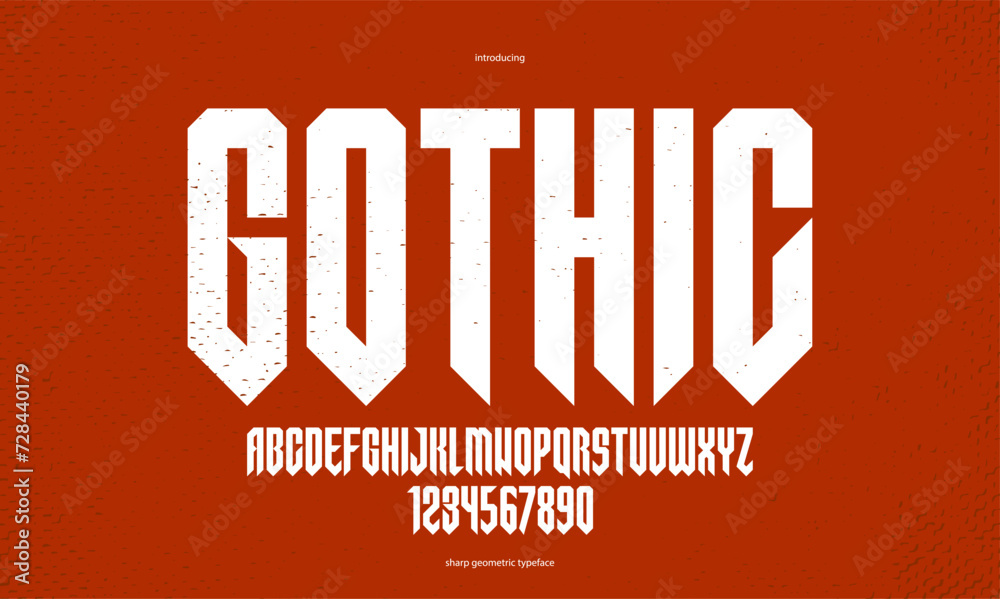Sharp and bold tall gothic font for logo creation of for headlines ...