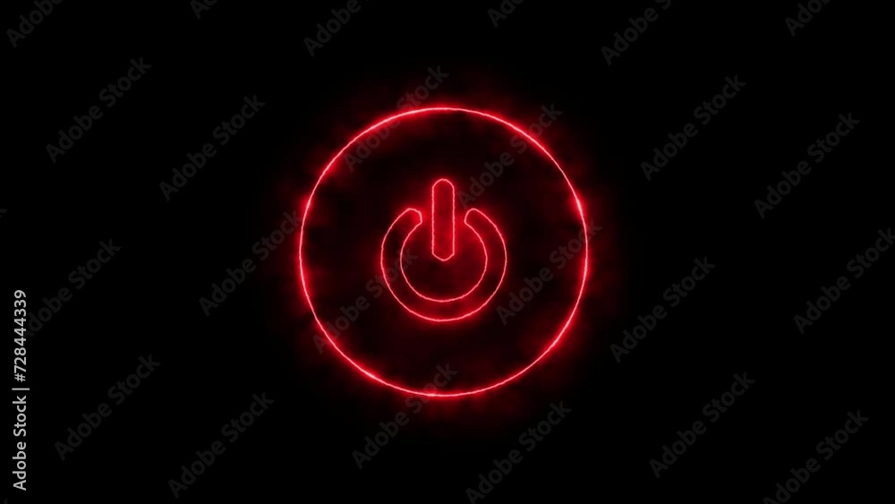 Vidéo Stock Neon power sign. Neon power button animation. Glowing ... Vidéo Stock Neon power sign. Neon power button animation. Glowing ...