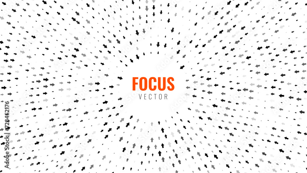 Arrows Pointing to the Center. Dynamic Arrow Symbols. Focus on Your ...