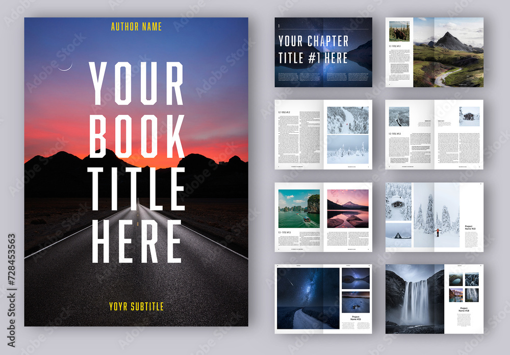 Literature Story Book Layout Stock Template | Adobe Stock