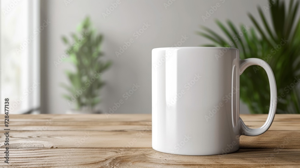 Product photography - Mockup of white simple blank empty ceramic mug ...