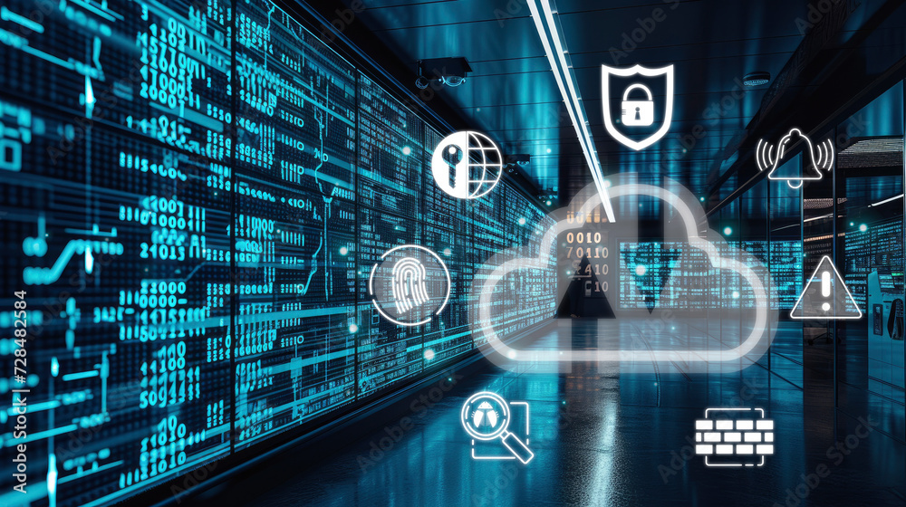 Showcasing the frontline of cyber defense with a detailed view of a ...