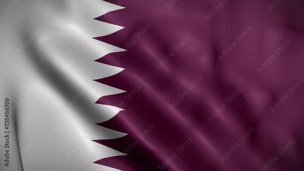 Qatar waving flag, Flag of Qatar Animation, Qatari Flag Closeup, 4k ...