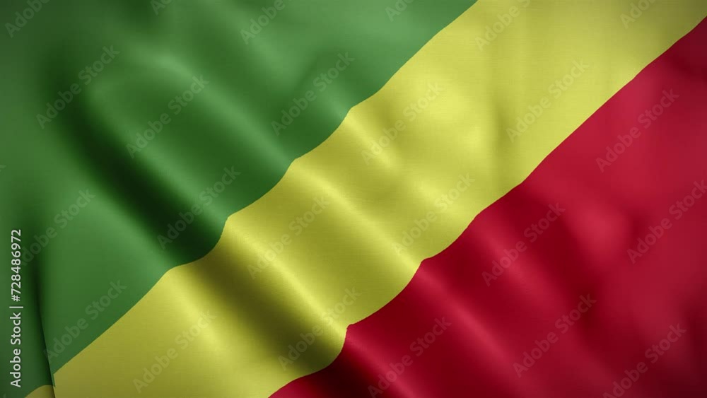 Republic of the Congo waving flag, Flag of Republic of the Congo ...