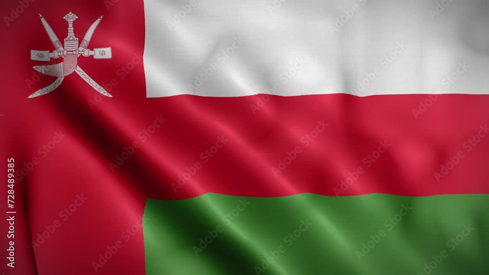 Oman waving flag, Flag of Oman Animation, Omani Flag Closeup, 4k Omani ...