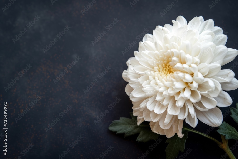 Mourning the loss of a loved one, this beautiful white chrysanthemum ...